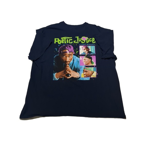 Poetic Justice | Shirts | Poetic Justice Tshirt Mens Xl Blue 2pac Tile ...